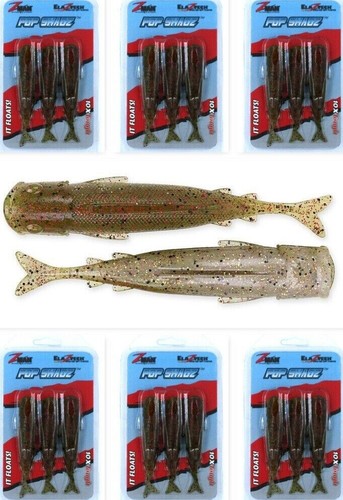 (6) Unopened Packs Z-Man 4" Pop Shadz Plastic Topwater Poppers Houdini ...