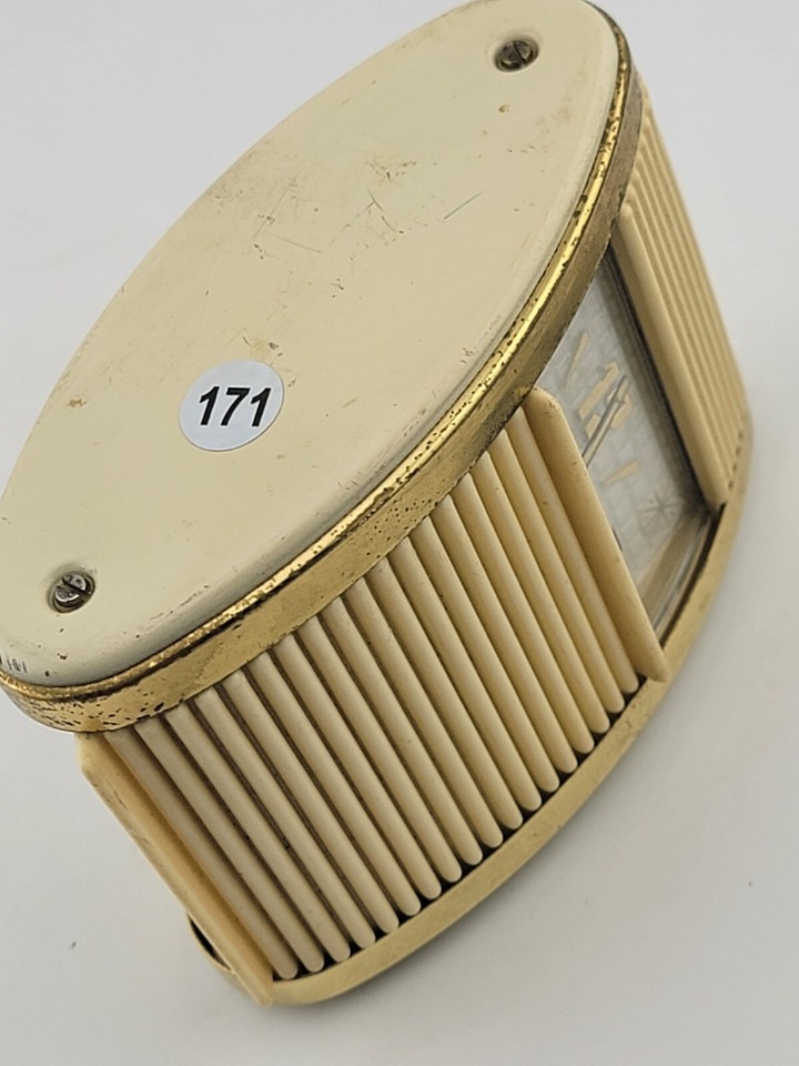 MID-CENTURY WESTCLOX GOLD STARBURST NUMBERS. SLIDE & GO ALARM CLOCK ...