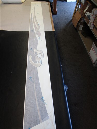 G3 STARBOARD GRAPHIC DECAL BLACK / BURGUNDY / GOLD / RUST 105" X 8 ...