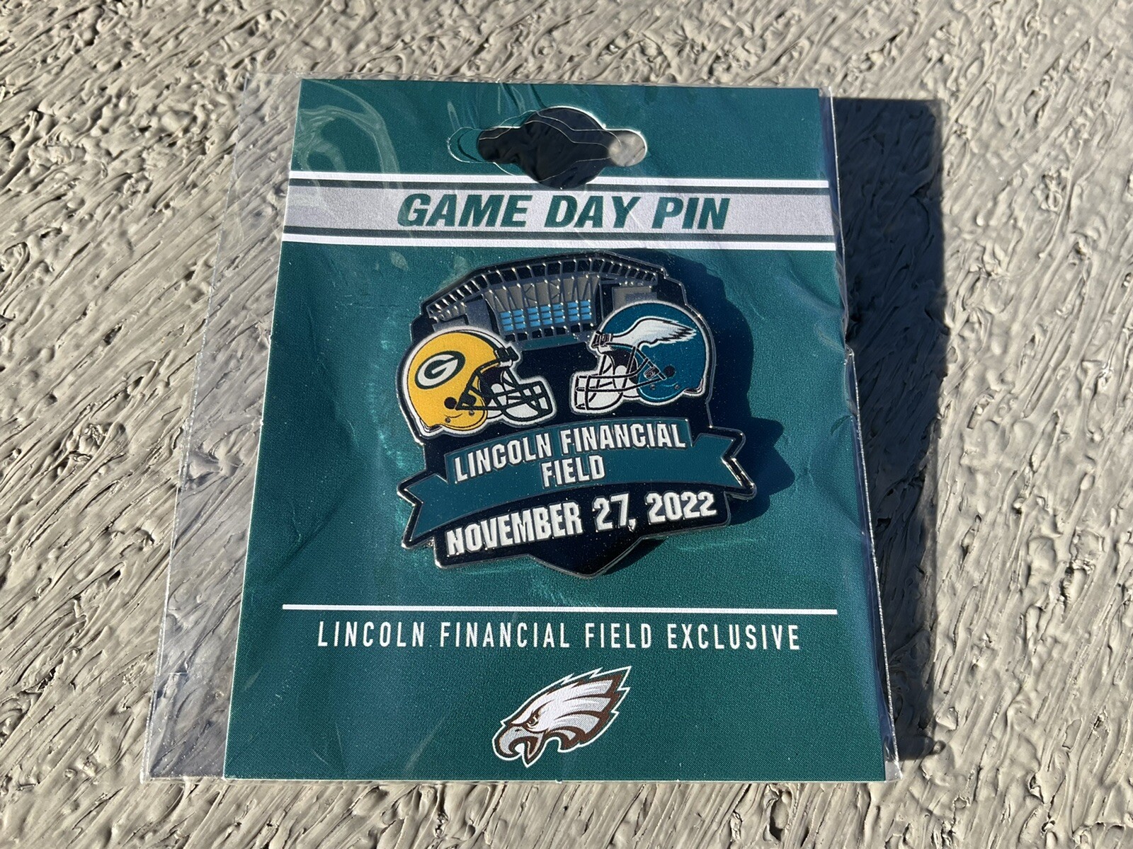 PHILADELPHIA EAGLES GAME DAY PIN 2022 VS Green Bay Packers 11/27/22 NEW ...