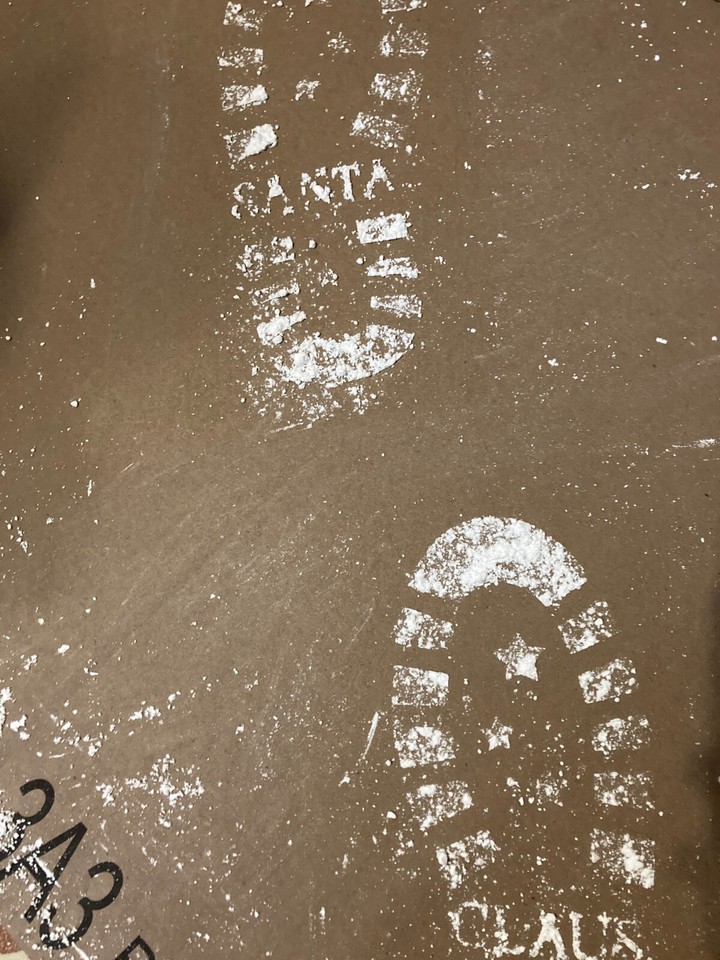 Santa claus foot print stencil | eBay