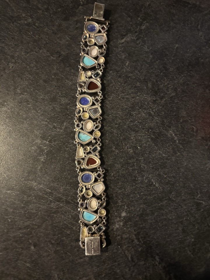Ross Simons Vintage 925 Sterling Silver Multi-Gemstone Bracelet | eBay