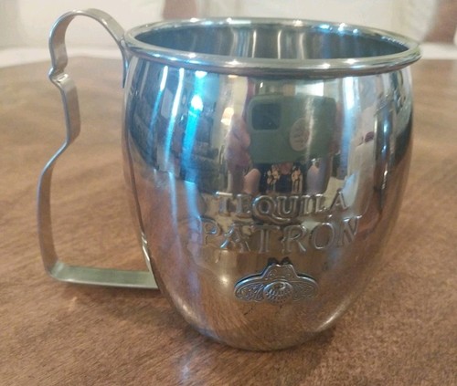 Set of 2 Tequila Patron Stainless Steel Moscow Mule Mugs Barware Cups ...