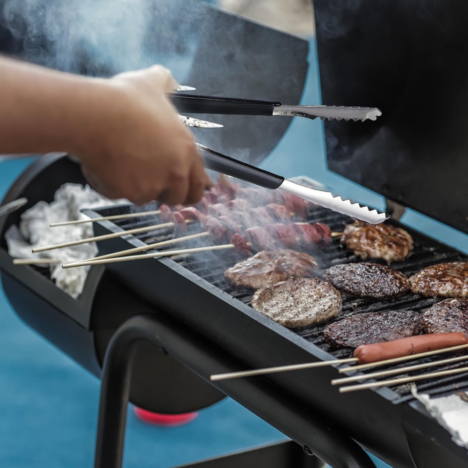 Stainless Steel Ice Tongs with Non-Slip Rubber Handle for Large Ice ...