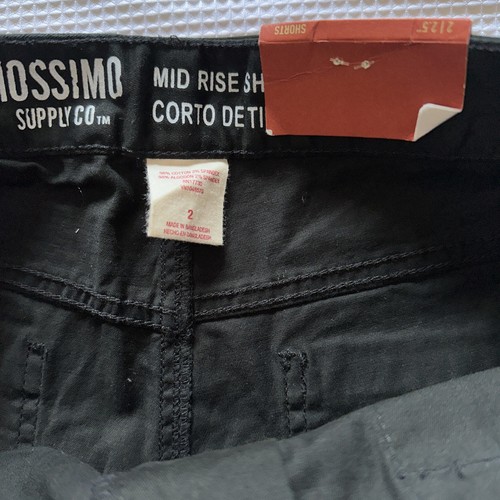 Mossimo Womens Mid-Rise Black Shorts Size 2 2.5" Inseam New With Tag | eBay