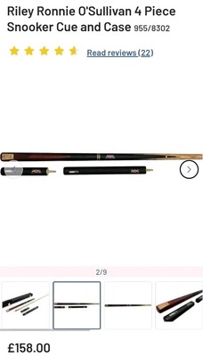 Riley Ronnie O'Sullivan 4 Piece Snooker Cue £158.99 | eBay UK