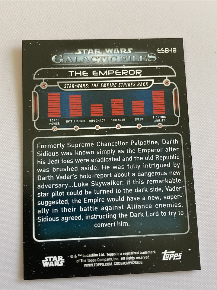 Star Wars Galactic Files (2018) ORANGE PARALLEL BASE ESB-18 / THE ...