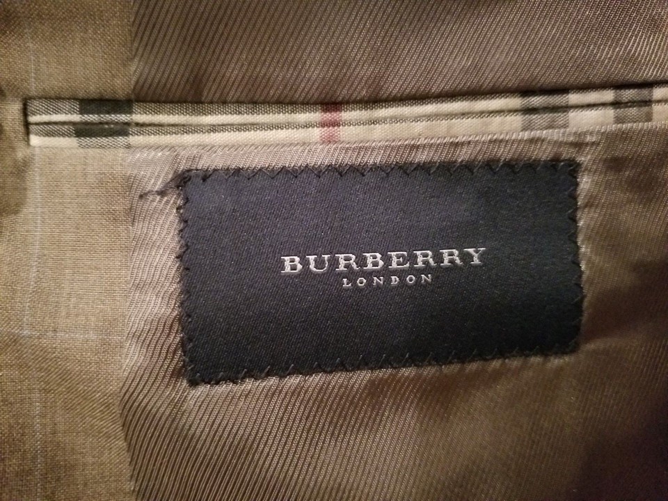 Burberry London 100% Wool Men's Beige Check Suit Jacket(42Reg) | eBay
