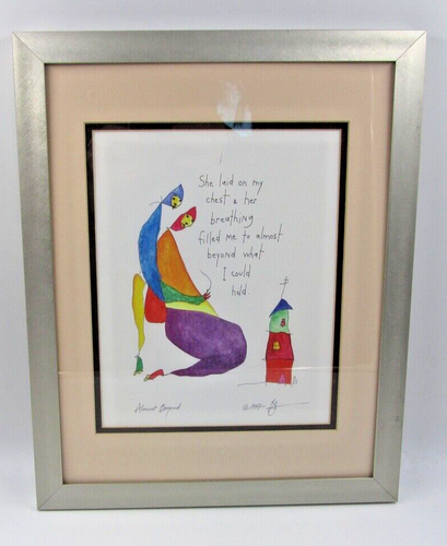 Story People Brian Andreas art 1997 Signed Print "Almost Beyond" Framed ...