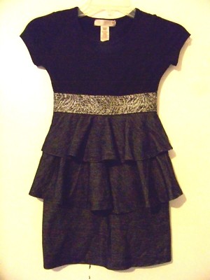 Girls Black & Silver Route 66 Dress Sizr 6/6X EUC!!! | eBay