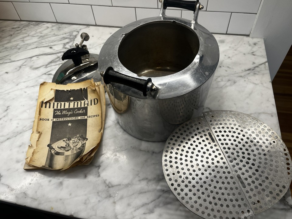 1934 - 49 Vintage Miracle Maid Cookware Mini Maid Magic Oval Pressure ...