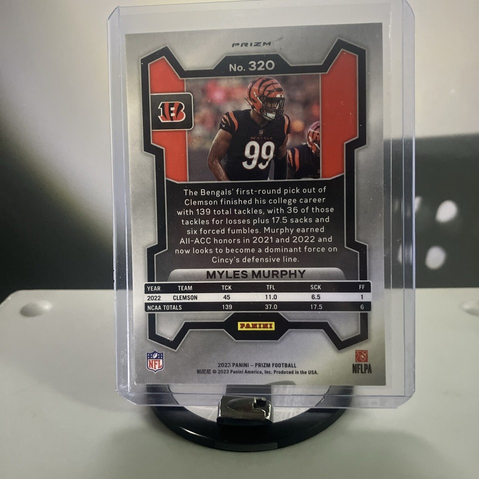 Myles Murphy 2023 Prizm Rookie RC Orange Disco SP Bengals Color Match ...