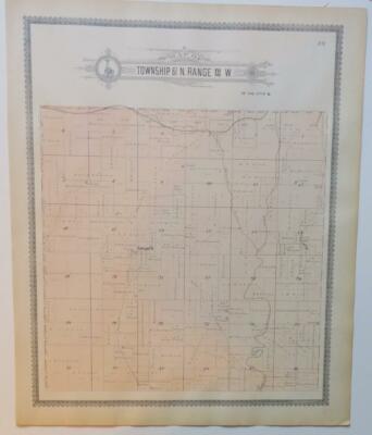 ORIG. 1895 hand-colored Map of Sullivan County,MO Township 61,N. Range ...