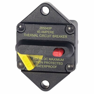 Blue Sea 285 Series Panel Mount Waterproof Circuit Breaker 100Amp 7087 ...