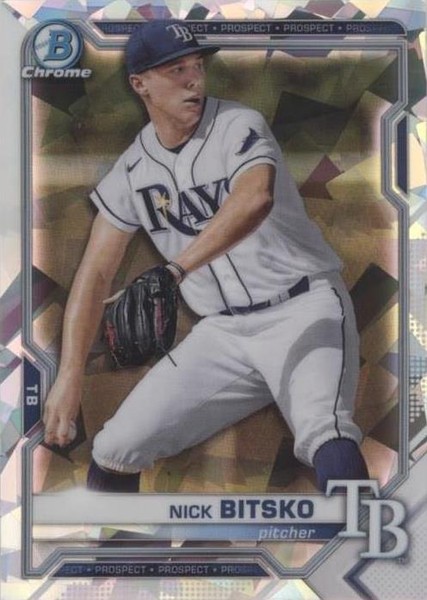 2021 Bowman - Chrome Prospects Atomic Refractor #BCP-143 Nick Bitsko ...
