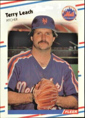 1988 Fleer #13 9 Terry Lea ch Pitcher New York Mets FREE shipping | eBay