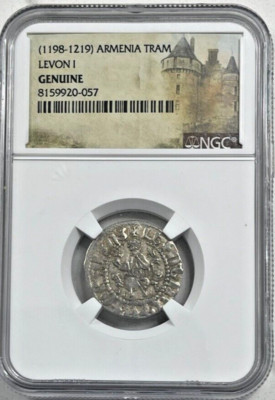 (1198-1219) Armenia Tram Levon I Ancient Silver - NGC Genuine | eBay