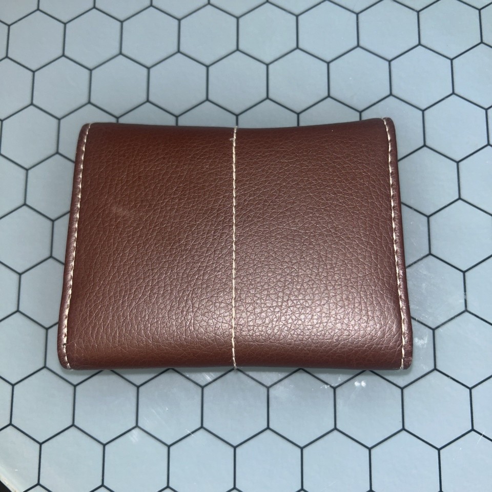 Rolodex Brown Envelope Style Flap Top Stitched Business Card Holder ...