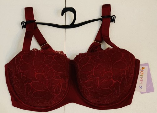 Joyspun Size 46 DD Balconette Bra Lace Underwire Red Woman’s Plus New ...