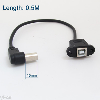 1pc 50cm Printer Scanner Extension B Cable Right Angle Male to Female ...