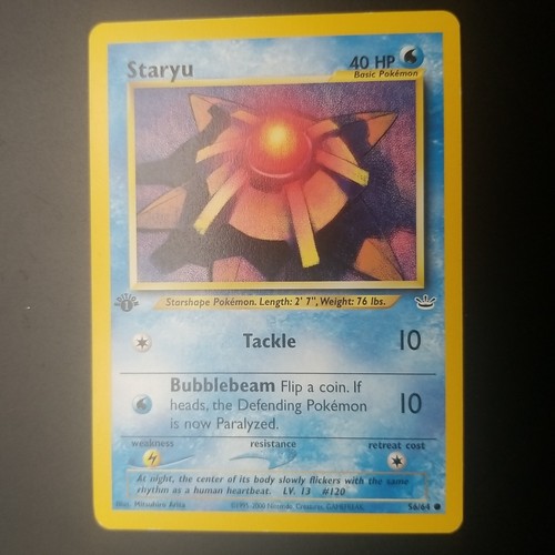 Staryu 56/64 - 1st Edition - Neo Revelation - VINTAGE WOTC Pokemon CARD ...