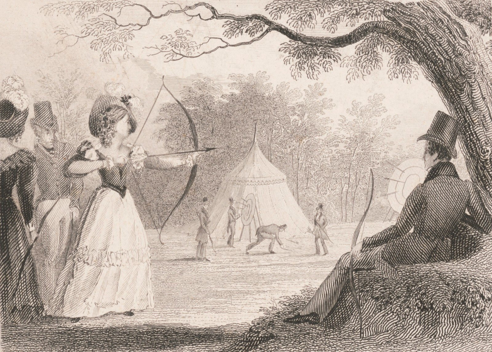 13632.Poster print.Room Wall.Home art design.Victorian archer game ...