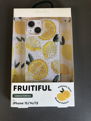Viral! New! Limited Edition MVMT Fruitiful Beaded Lemon iPhone Case 15 ...