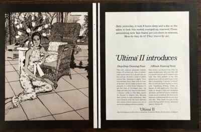 1968 Revlon Ultima II Cleansing Foam Facial 2pg PRINT AD Fred Greenhill ...