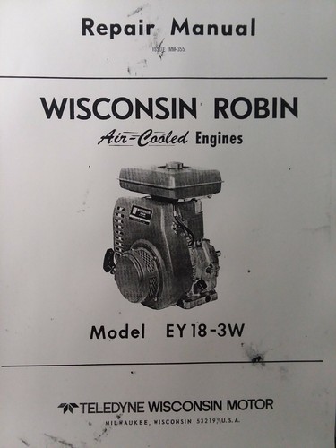 Wisconsin Robin EY18-3W 4.5 hp Gasoline Horizontal Engine Service ...