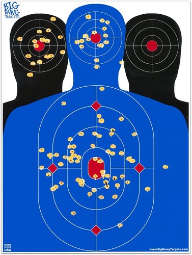 18 X 24 Inch Triple Silhouette Reactive Splatter Target, 10 Pack | eBay