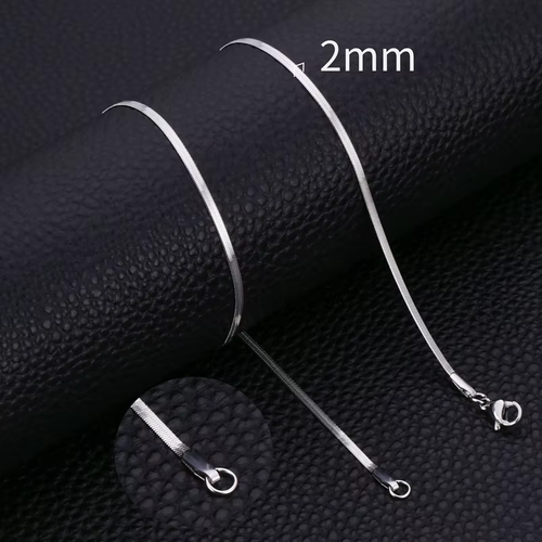 Fashion Stainless Steel Necklace 40-45-50-60CM Blade Snake Glod Bone ...