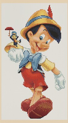 Pinocchio Counted Cross Stitch CHART No. 10-154 | eBay