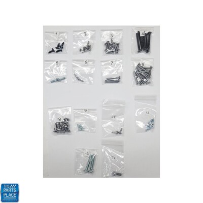 1966 Catalina 2 Door Hardtop Interior Screw Hardware Kit 77 Pieces ...