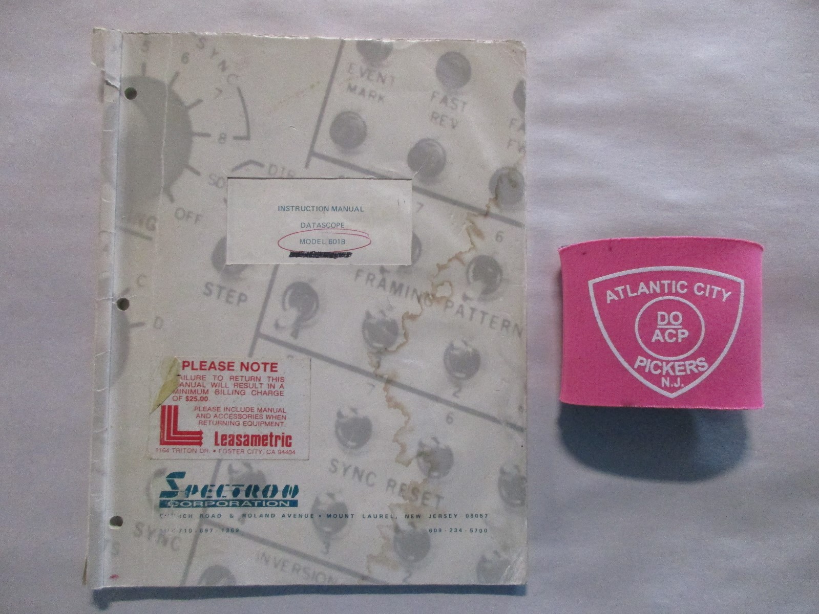 SPECTRON DATASCOPE MODEL 601B INSTRUCTION MANUAL | eBay