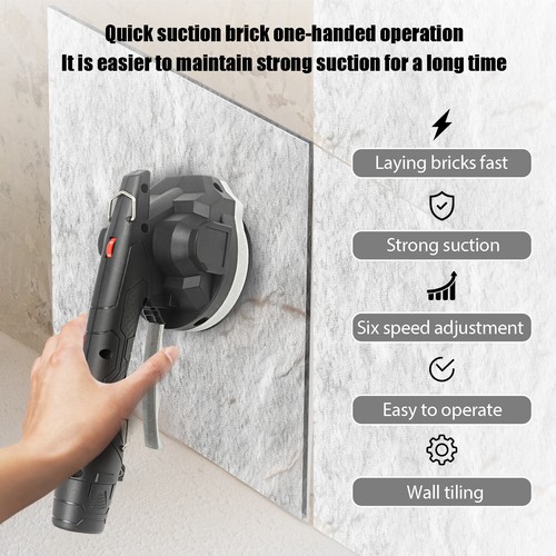 Electric Tile Laying Vibrator Machine Tool 130mm Suction Cup 6 Speeds ...