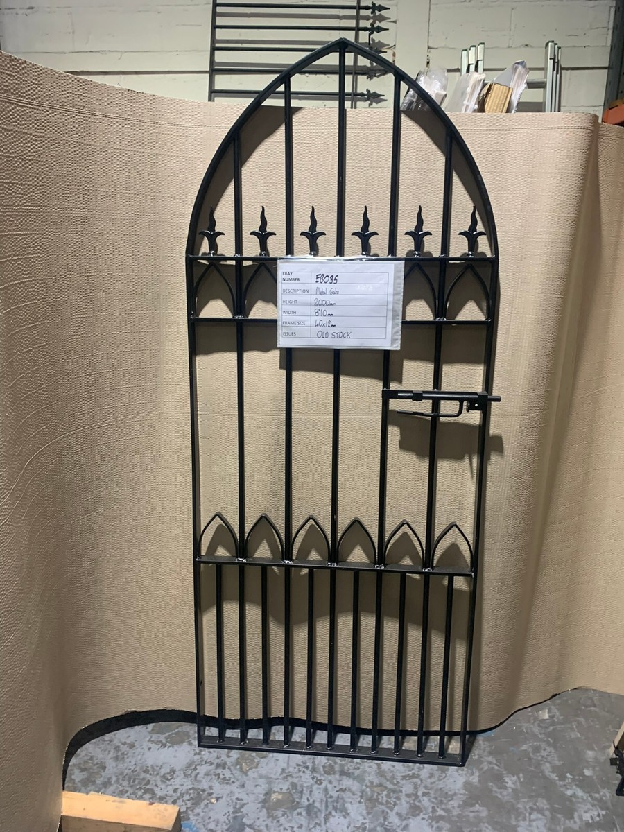 Arched Wrought Iron Sign Bentley Metal Path & Garden Gate Gates