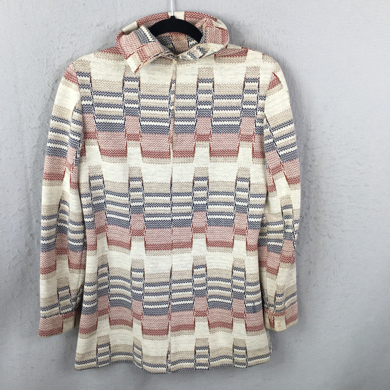 Vintage Handmade 70s Top Womens Medium Mod Groovy GoGo Polyester Tunic ...