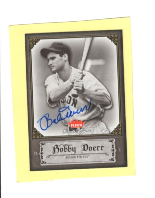 Autographed Bobby Doerr Red Sox 2006 Fleer Greats #13 | eBay