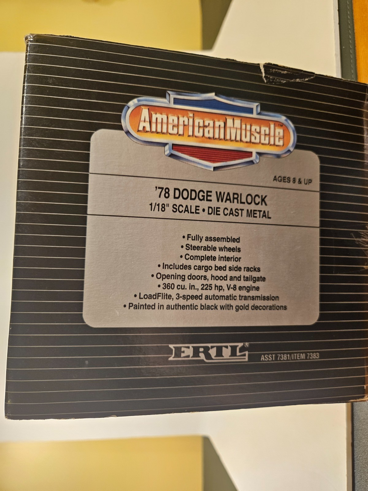 Ertl American Muscle '78 Dodge Warlock 1:18 Diecast Vehicle - Black ...