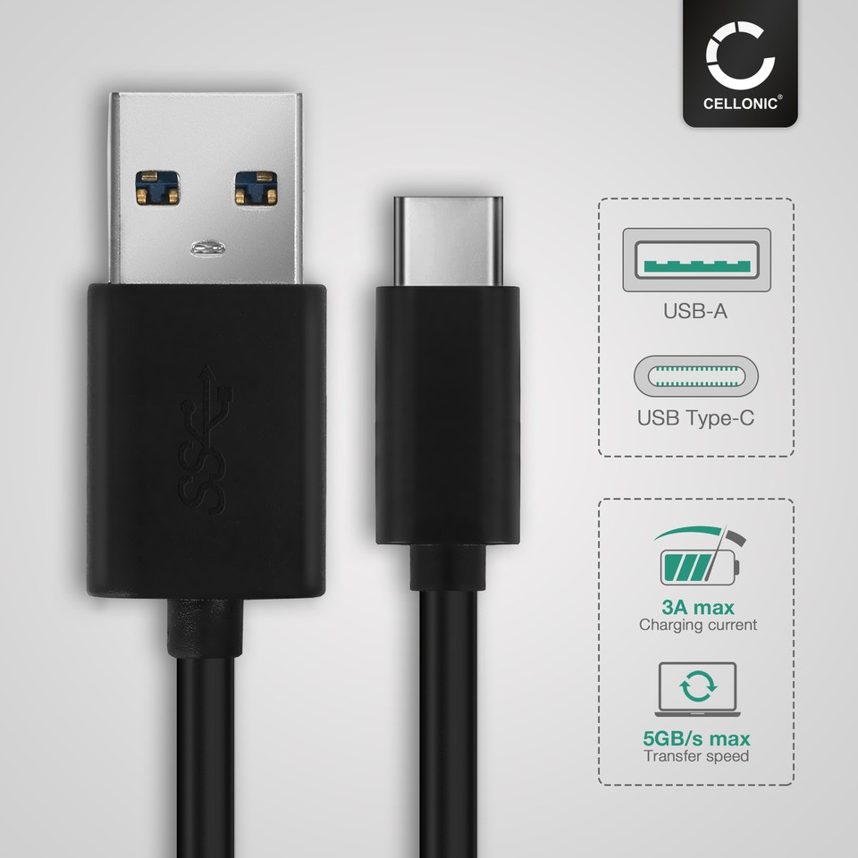 Câble données USB pour LG V40 ThinQ G8X ThinQ K30 K51s G6 G6 Plus noir ...