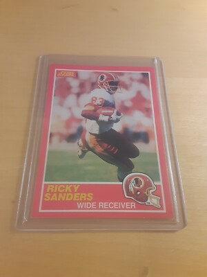 1989 Score #122 RICKY SANDERS (error) Washington Redskins Football Card ...