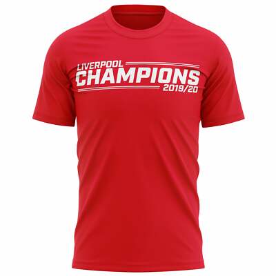 Liverpool Champions T Shirt Red Tee Celebrate Trophy Title Winner Gift ...