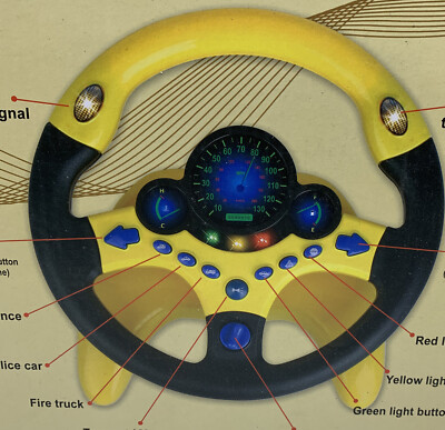 Facaily Portable Steering Wheel Driving Controller W/ Lights And Sound ...