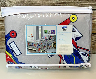 Race Car Sheet Set Full Size WPM Kids Collection Bedding 4 Piece | eBay