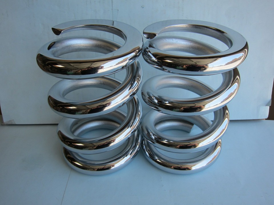 2 Ton Coils Spring Precut One Side Flat Chrome A Pair | Lowrider ...
