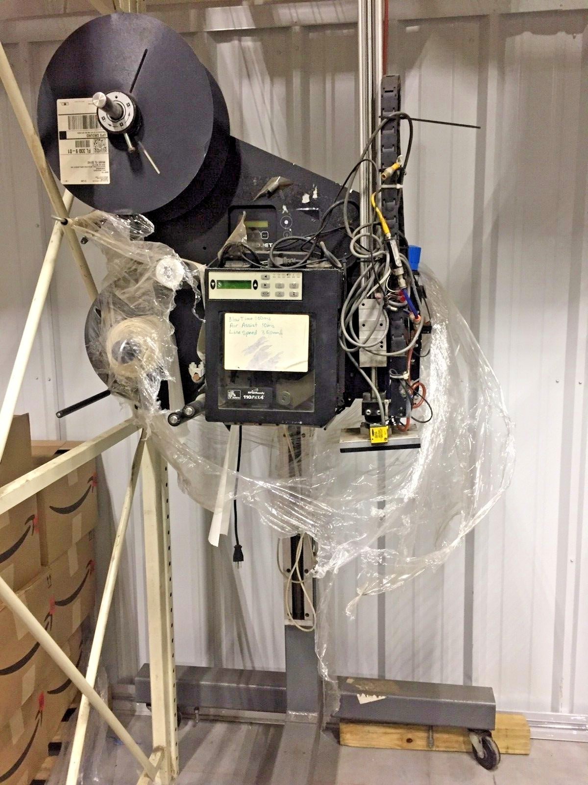 Printer Applicator Videojet P3400 with ZEBRA 110PAx4 LABELING PRINT AND ...