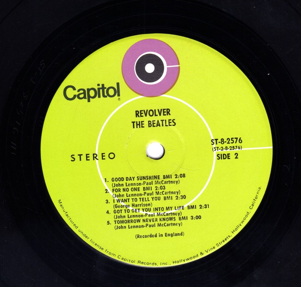 Beatles "Revolver" 1969 US Capitol Green Label Record Club Album/White ...