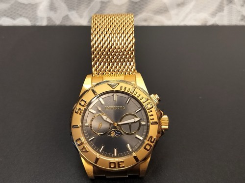 Invicta 44mm Pro Diver Sea Wizard III 80332 Swiss Day/Date Gold Tone ...