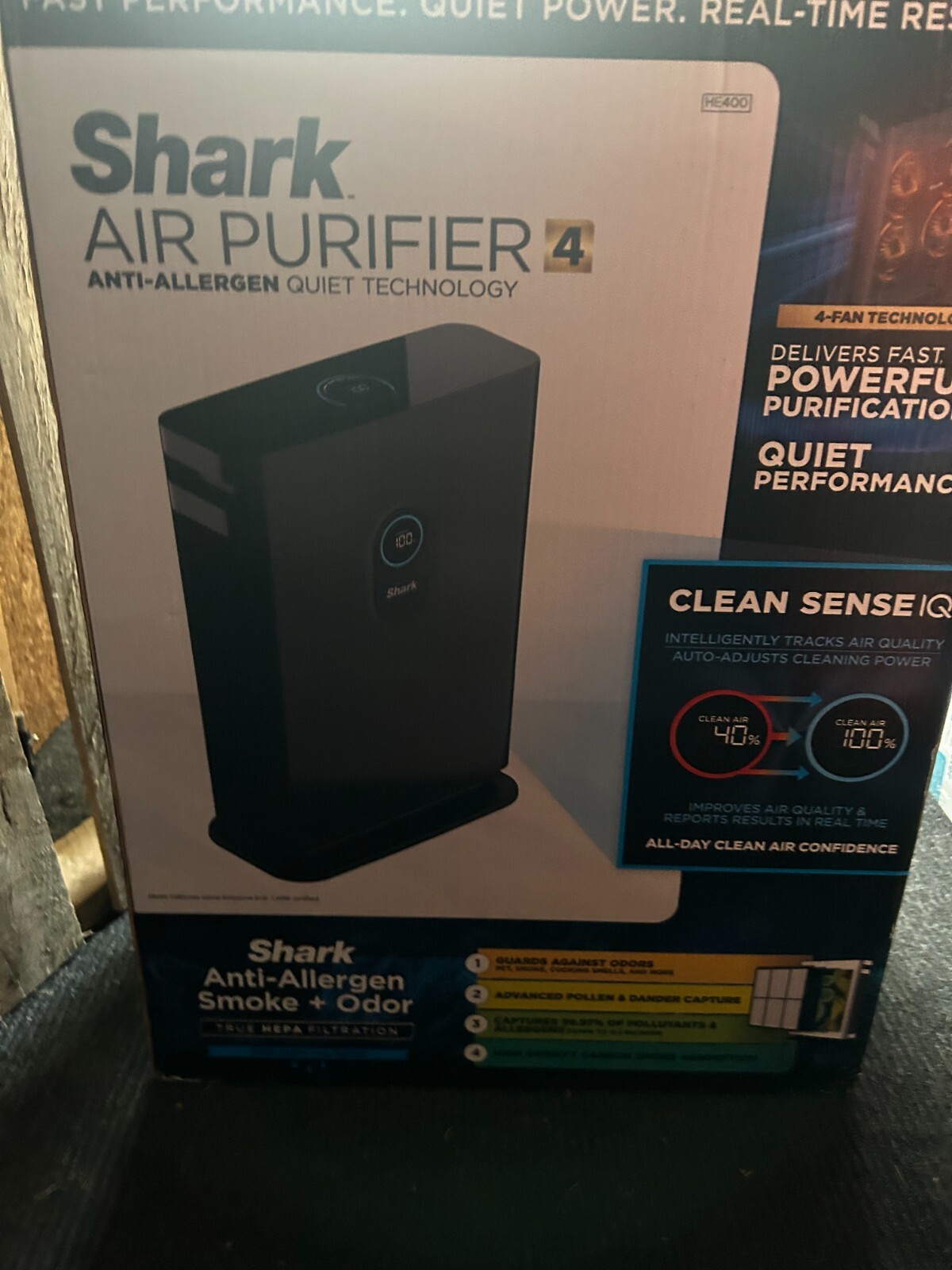 Shark HE405 Air Purifier With Advanced Odor Lock | eBay