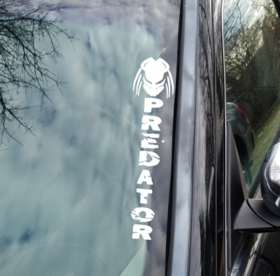 Predator vinyl windshield decal. 13.5 Inch Truck window Car Window ...